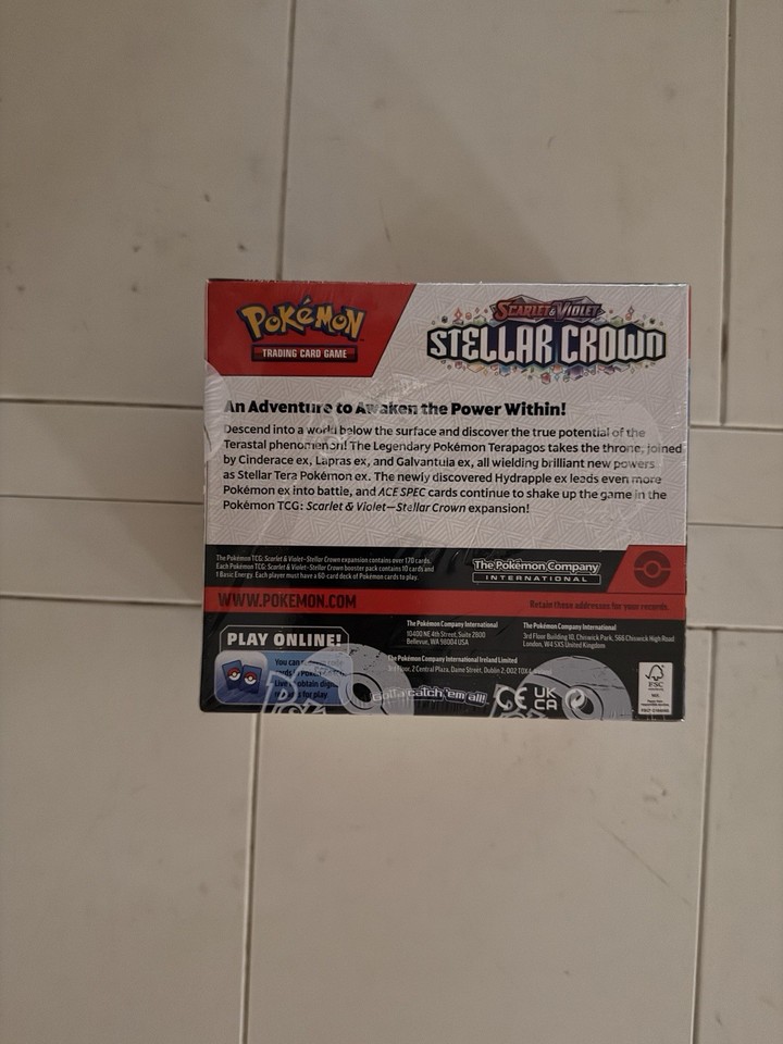 Pokemon TCG Stellar Crown Booster Box (Factory Sealed) 36 Packs | eBay