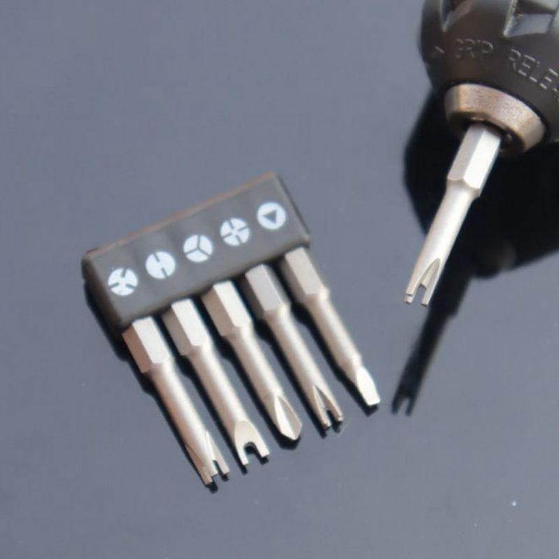 5pcs 50mm Shaped Screwdriver Bits—u, Y, Triangle, Cross & 3-point Tool ...
