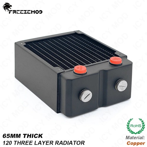 FREEZEMOD Radiator 120mm Water Cooling 65mm 3 Layers Thick Copper Heat ...