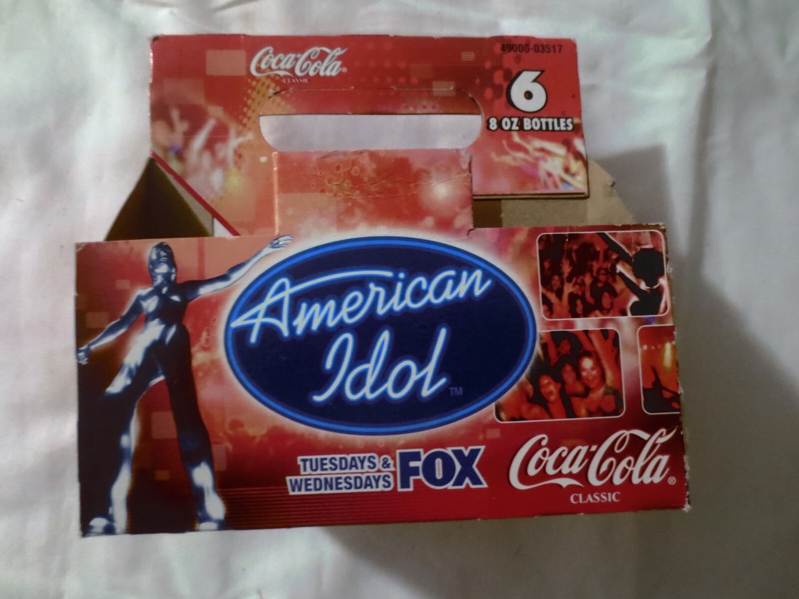 Coca -Cola CLassic 6-8OZ Carrier Carton American Idol Tues & Wed Fox ...