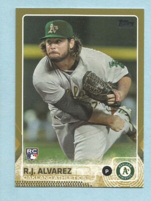 2015 Topps Baseball Series 2 GOLD R.J. Alvarez #689 ROOKIE Oakland ...