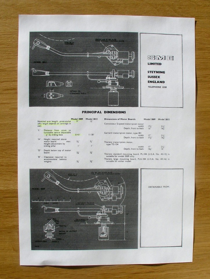 SME 3009 Series I & II Custom Designed Tonearm Cartridge Alignment ...
