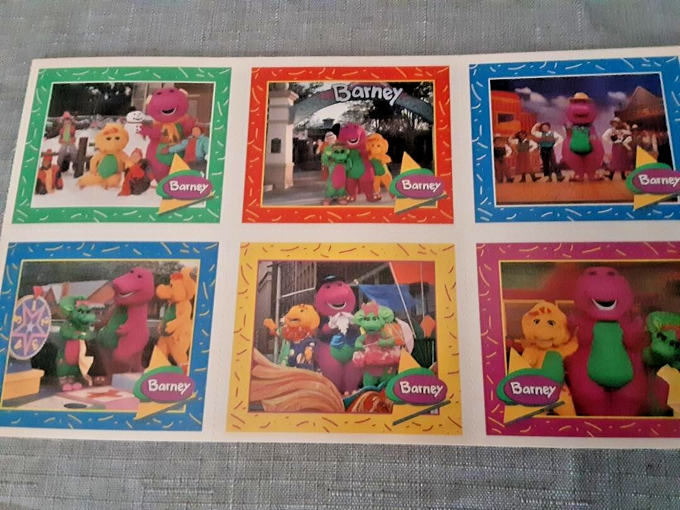 VINTAGE BARNEY & FRIENDS EXTREMELY RARE TRADING CARDS NUMBER 1 THRU 12 ...