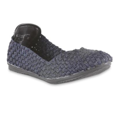 Roebuck & Co. Women's Winnie Navy Blue or Black Stretch Flat Shoes Size ...