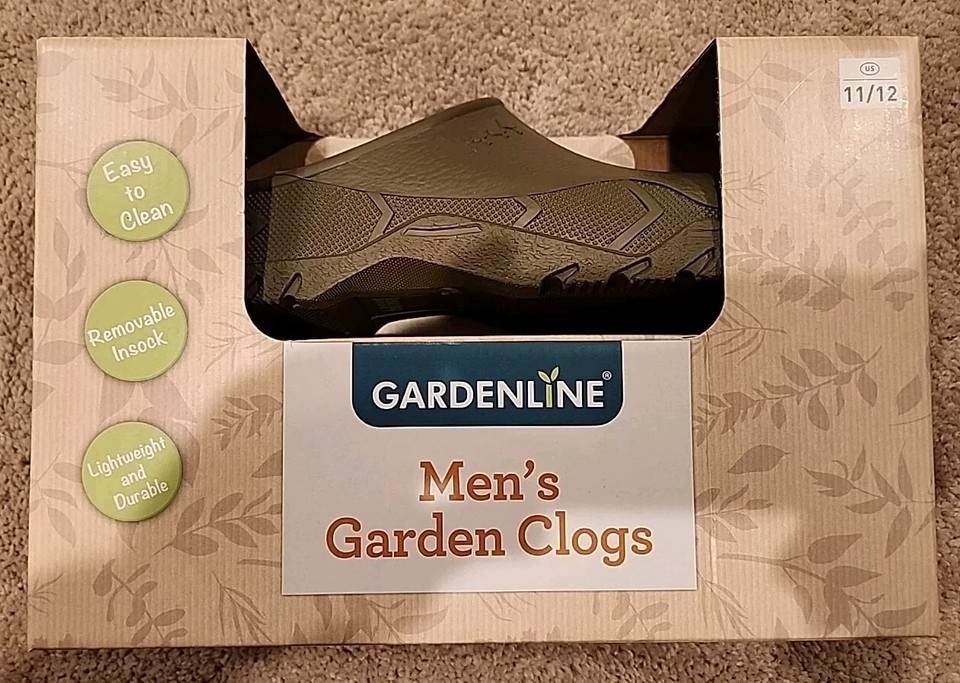 BRAND NEW!! Gardenline Men's Garden Clogs Size 11/12 Green NIB ...
