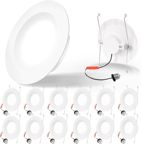 LED Recessed Downlight 6 Inch, 12.5W=100W, Warm White 3000K, 950LM ...