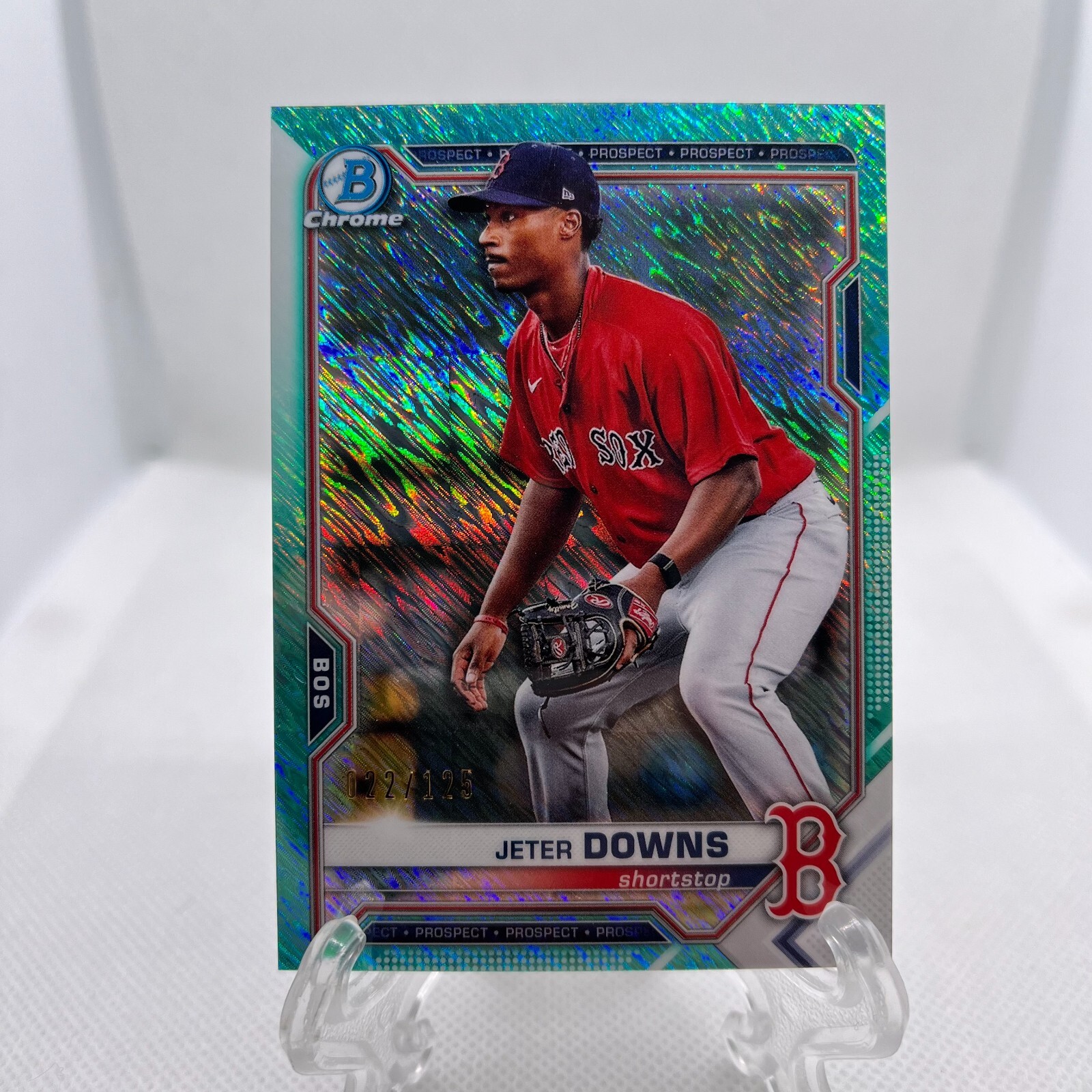 2021 Bowman Chrome Prospects Aqua Shimmer Refractor /125 Jeter Downs #BCP-107 | eBay