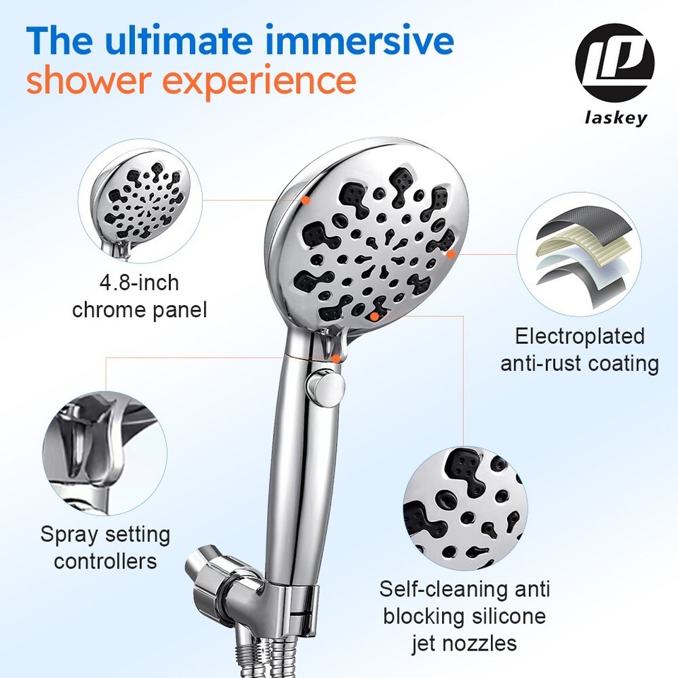 High-Pressure Showerhead set, Multi-Functional Hand Held Sprinkler With ...