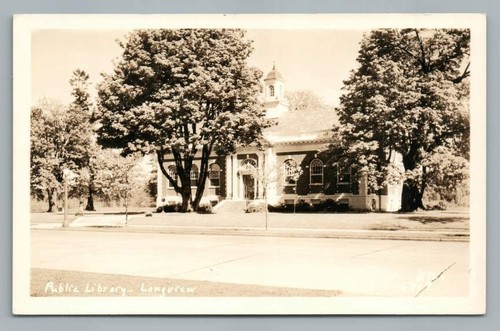 Public Library LONGVIEW Washington RPPC Vintage Ellis Photo Postcard ...