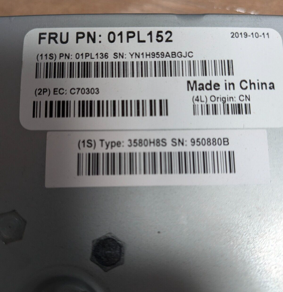 IBM 3580-H8S TS2280 External SAS Tape Drive FRU PN: 01PL152 (ENCLOSURE ...