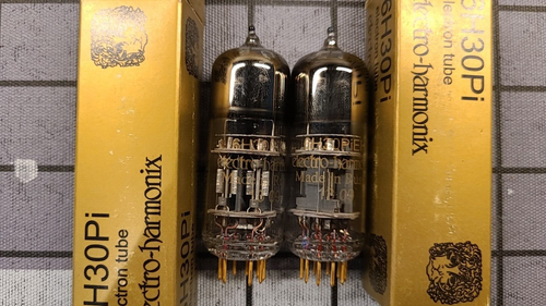 New Electro-Harmonix 6H30Pi GOLD PINS Pair (2) Vacuum Tubes. Tested 100 ...