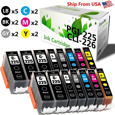15 PK PGI225 CLI226 Ink Cartridge for Canon PIXMA MG6110 MG6220 MG8220 ...