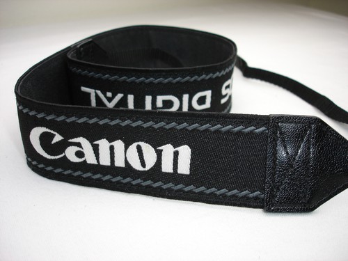 CANON DIGITAL EOS CAMERA NECK STRAP , 1.5" Wide, All Black | eBay