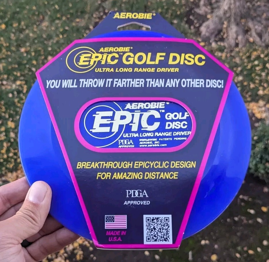 Rare OOP Blue Aerobie EPIC Disc Golf 166-169g NEW !Original Packaging ...