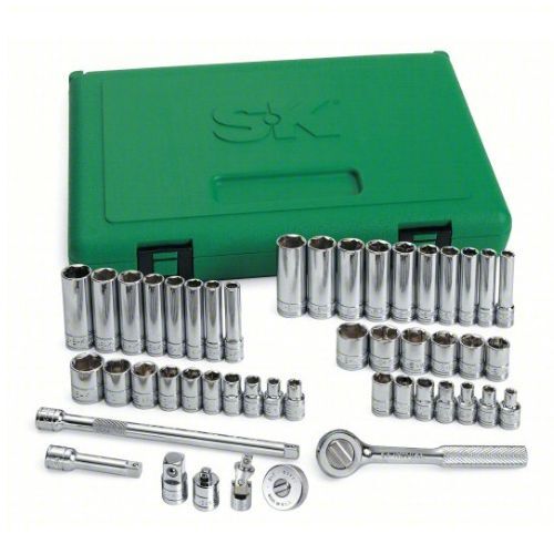 SK Tools 91848 1/4" Standard and Deep SAE and Metric Socket Set, 48pcs ...