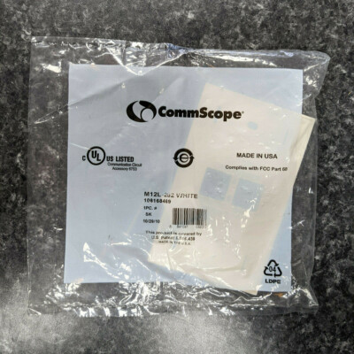 CommScope 108168469 | M12L-262 Faceplate RJ-45 Wall Plate 2-Ports White ...