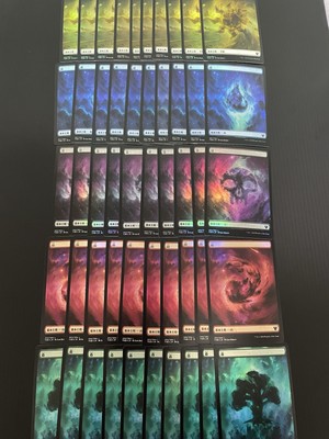 SET of 50 - Full Art Lands - Theros Beyond Death MTG Magic Basic Land ...