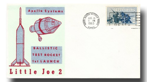 Little Joe Apollo 1 RARE launch cover 28.8.1963, silk cachet - 15048 | eBay