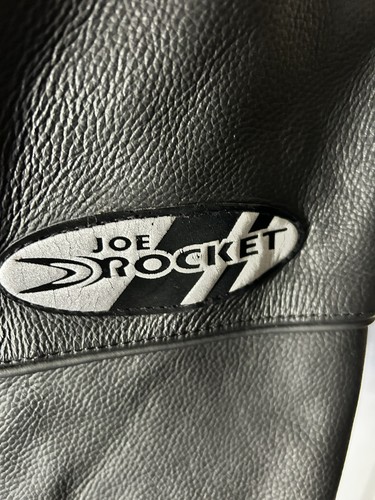 Joe Rocket Motorcycle Jacket Mens 48 Black Genuine Leather Padded ...