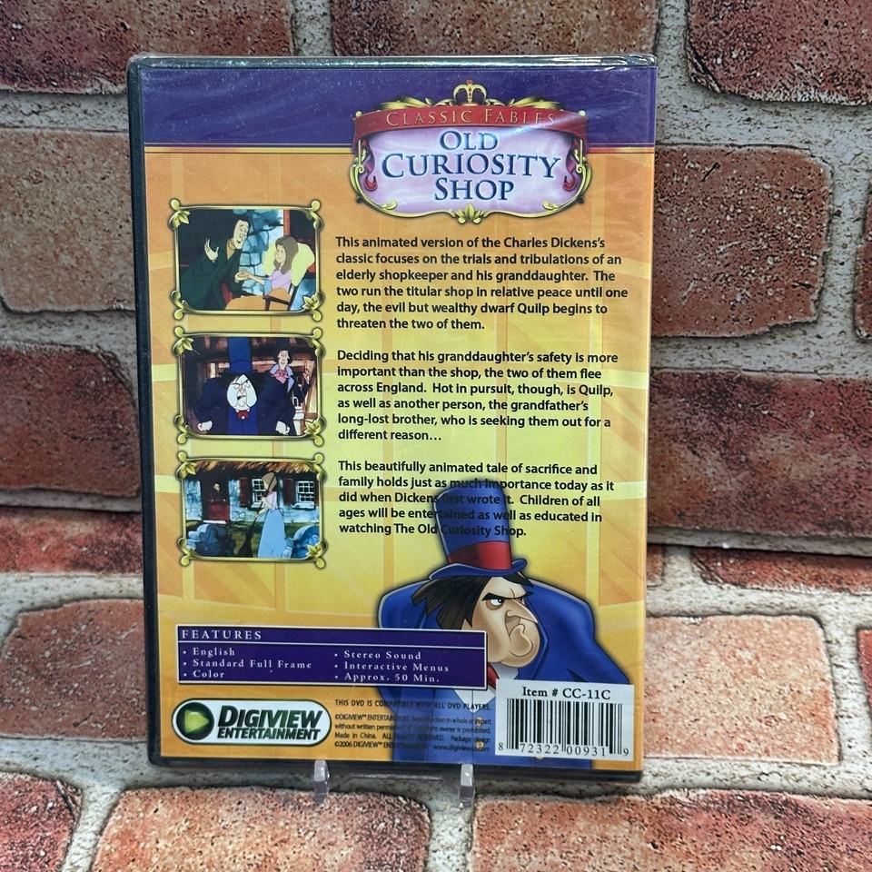 Old Curiosity Shop DVD Sealed Classic Fables Animation Charles Dickens ...