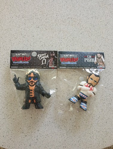 Micro Brawlers Kenny Omega CM Punk Wrestling Figures In Original ...