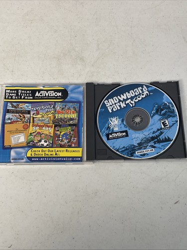 Snowboard Park Tycoon PC Computer CD Activision Original Edition | eBay