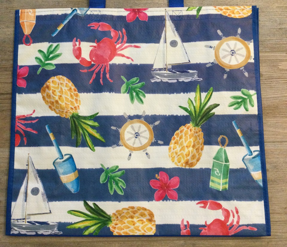 NEW Marshalls Large Shopping Tote Bag ~ Tropical Pattern ~ Reusable ...