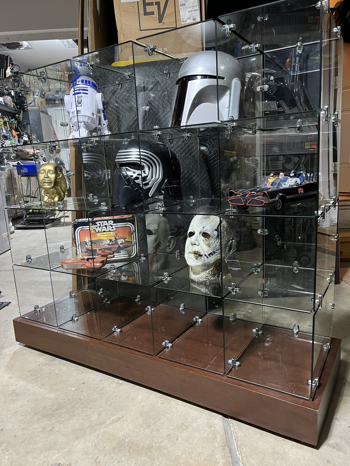 Retail Glass Cube Display Case With Wooden Base. 56” X 48” X 18”. 20 ...