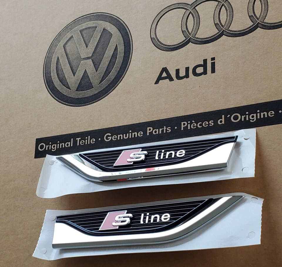 original Audi A5 F5 S-Line Logo Schriftzug chrom Kotflügel Emblem ...
