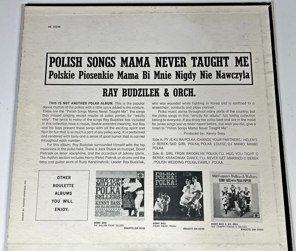 RAY BUDZILEK POLISH POLKA RECORD LP "POLISH SONGS" SUPER POLKA LP E+ | eBay