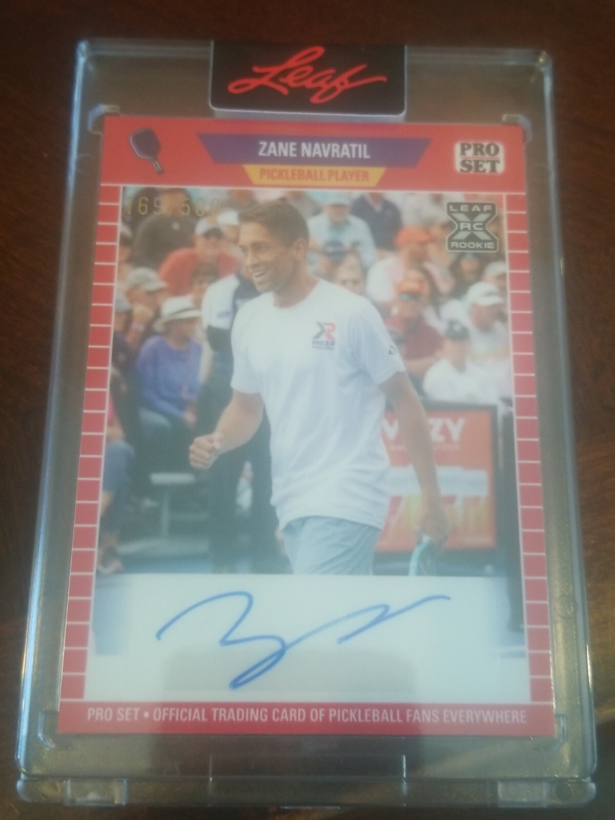 zane navratil signed card autographed pickleball pickle ball leaf pro ...