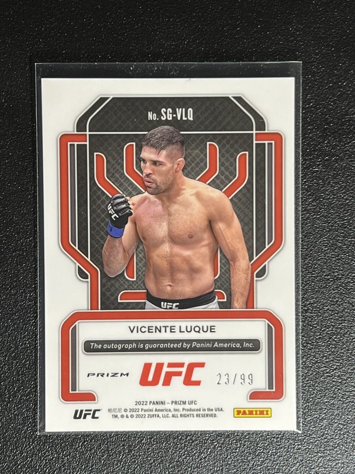2022 Panini Prizm UFC Vicente Luque Auto /99 Red Prizm Signatures ...