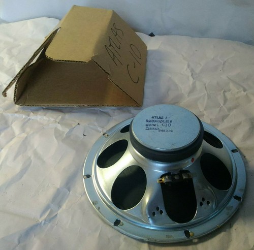 Atlas Soundolier Model C10 8" 25 W 8 Ohm Speaker NOS Dual Cone Vintage ...