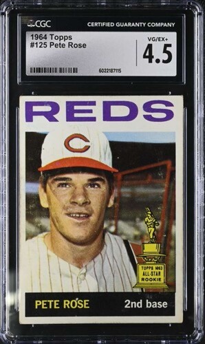 1964 TOPPS #125 PETE ROSE CGC 4.5 VG/EX+ REDS UER 3029 | eBay