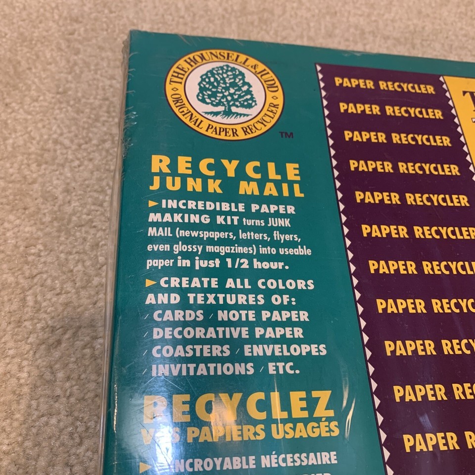 The Incredible Paper Maker Kit Hounsell Judd Recycling Craft Art 1991 ...