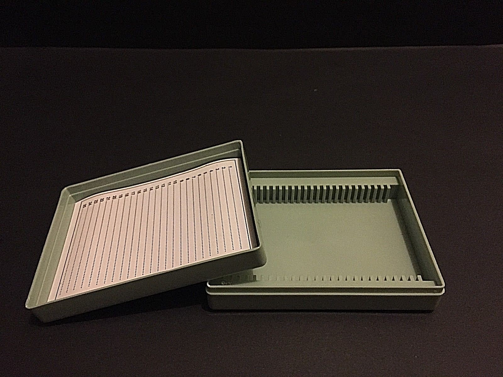 Microscope Slide Box Plastic Heavy Wall for 25, 50 and 100 Slides ...