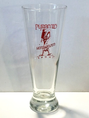 Pyramid Hefeweizen Pilsner Style Beer Bar Glass 14oz 8" Tall | eBay