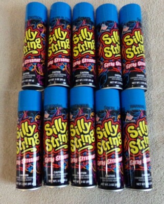 Lot Of 10 Silly String Party Streamers 3 oz Can (Only Blue Color) ~ New ~ | eBay