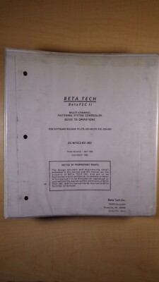 Beta Tech BetaFSC II Multi-Channel Fasten System Guide Controller ...