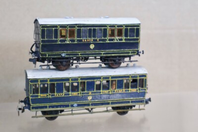 HORNBY DUBLO KIT BUILT SOMERSET & DORSET S&DJR 1st 3rs & BRAKE COACH og ...