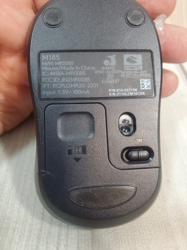 WIRELESS COMPACT COMPUTER MOUSE FITS M185 FOR LOGI USERS FOR PARTS READ ...