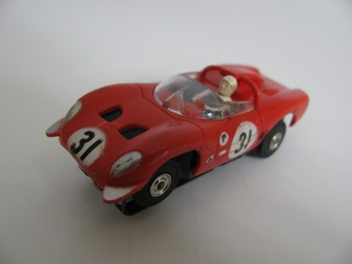 Vintage 1970 Aurora HO Scale Thunder Jet 500 T-Jet Red Alfa Romeo #1409 ...