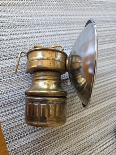 VTG Butterfly Trade Mark Carbide Miners Lamp Caving Antique Brass Metal ...