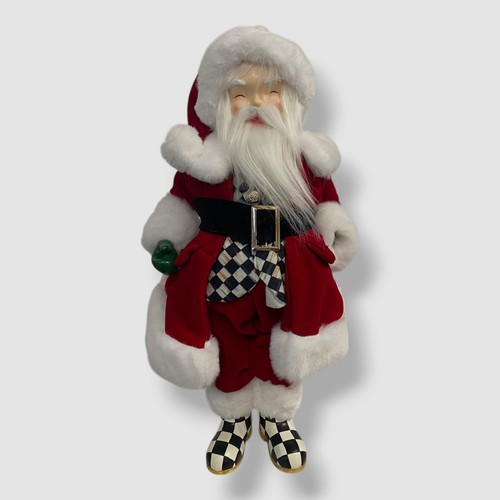 Mackenzie-Childs Red Nicks Pick Holly Jolly Santa Figurine | eBay