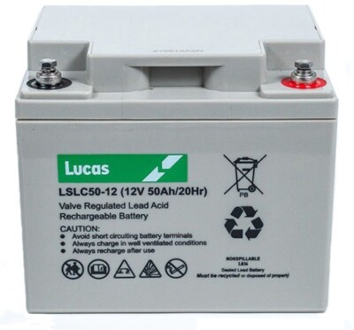 2 x LUCAS 12V 50AH (38AH 40AH 42AH 45AH) VRLA AGM MOBILITY SCOOTER ...