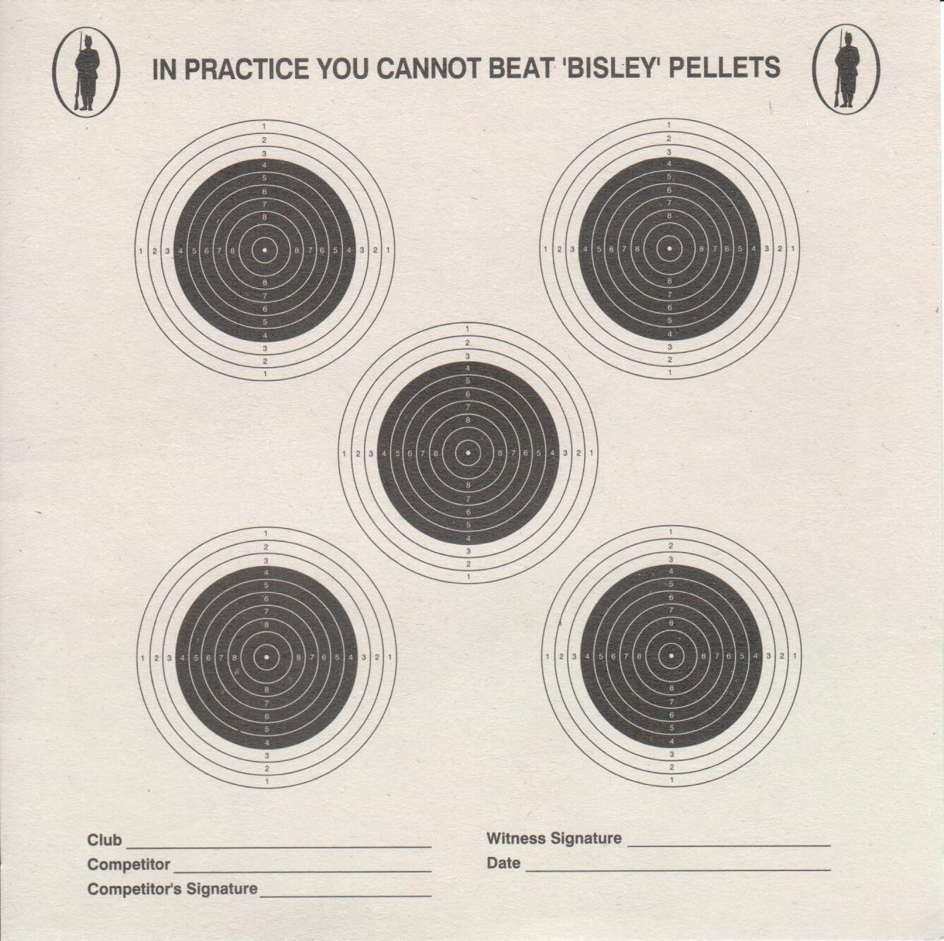 Bisley Paper Air Gun Rifle Targets *14cmx14cm**17cmx17cm* Packs of 5/25 ...