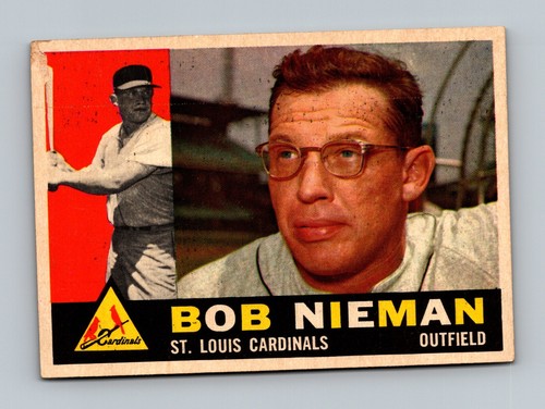 1960 Topps #149 Bob Nieman GD-VG (Paper Loss) St. Louis Cardinals ...