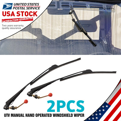 Universal UTV Hand Front Operated Windshield Wiper Kit For Polaris ...