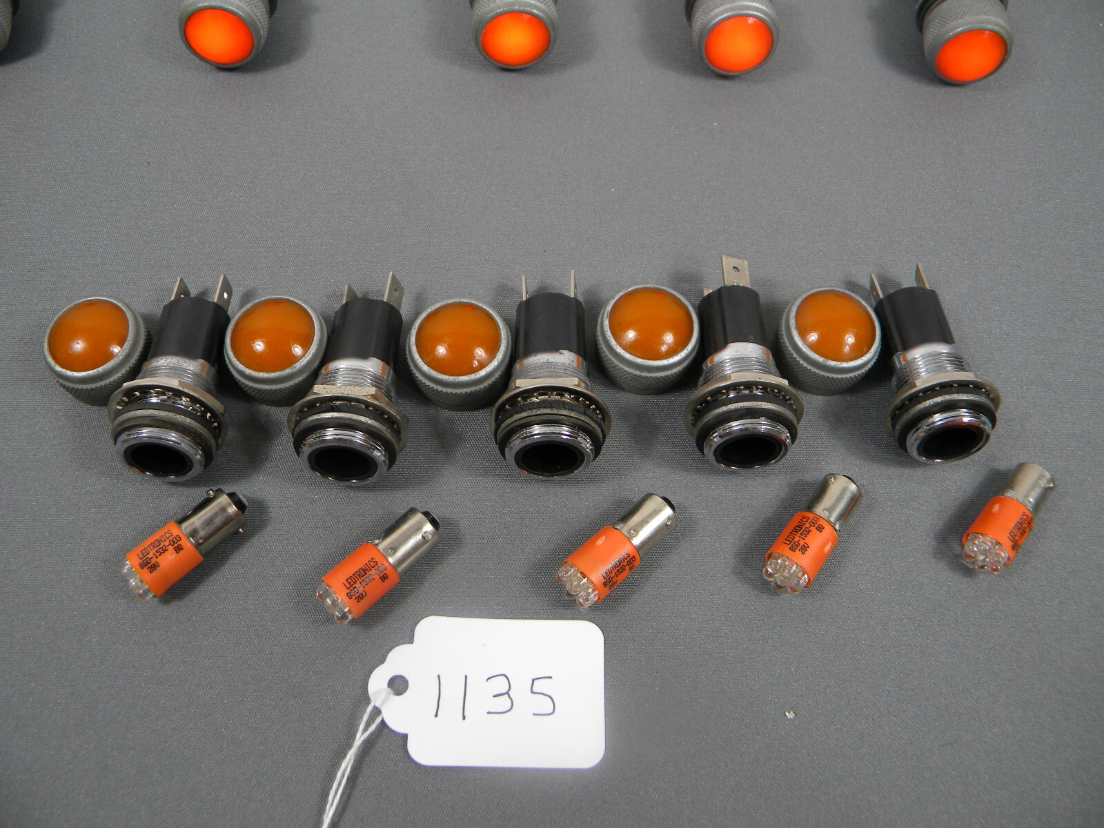 5 DIALCO Mini Bayonet Style Pilot Lamp Sockets w/yellow Lens 125V ...