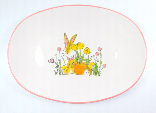 Prima Designs Spring Bunny Rabbit Hedgehog Duck Large Easter Platter 14 ...